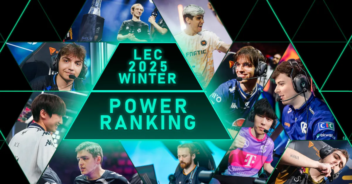 Komu trofeum, a komu dół tabeli? Power ranking LEC 2025